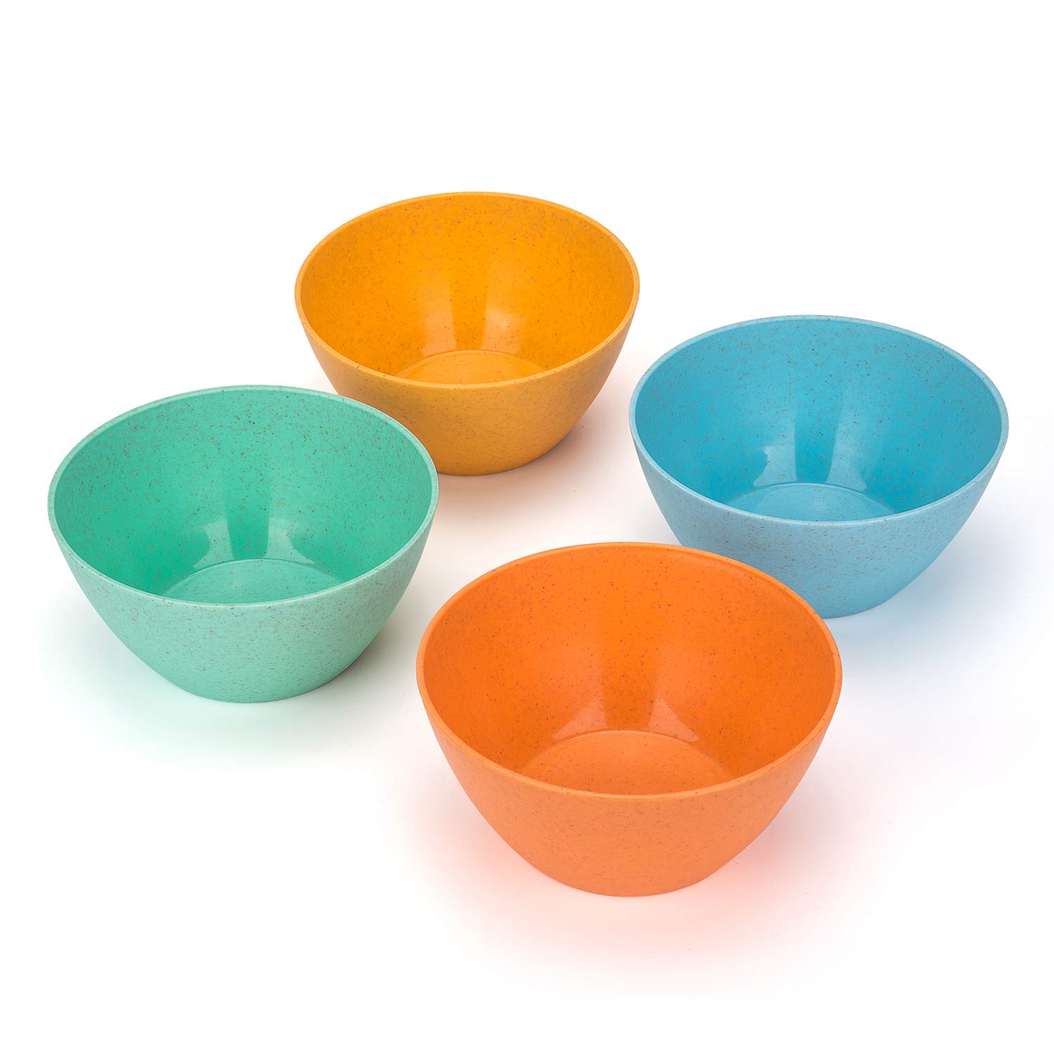 Wheat Straw Lightweight PP Bowls,28 OZ Unbreakable Cereal Bowls,for Rice and Soup,Dishwasher and Microwave Safe(Multi Color) (Set of 8)