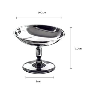 Gralara Ice Cream Cups Dessert Bowls Vintage Style Stainless Steel Exquisite Dia 4in Sturdy Dessert Fruit Tray Yogurt Cup for Household Cereal Salad