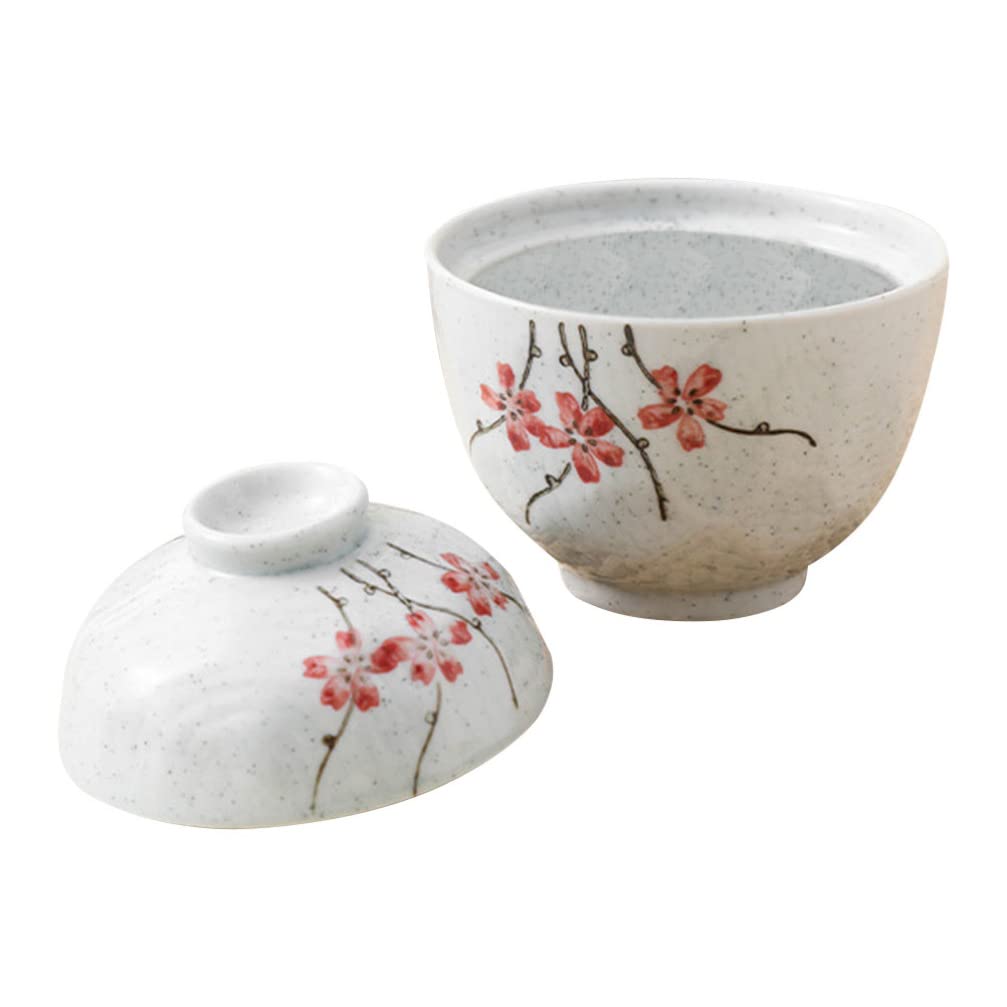 Hemoton Miso Soup Bowl with Lid Japanese Style Ramen Bowl Ceramic Rice Bowl Ceramic Stewing Pot Snack Bowl Dessert Bowl Appetizer Bowl for Fruit Dessert Rice Pasta Snack