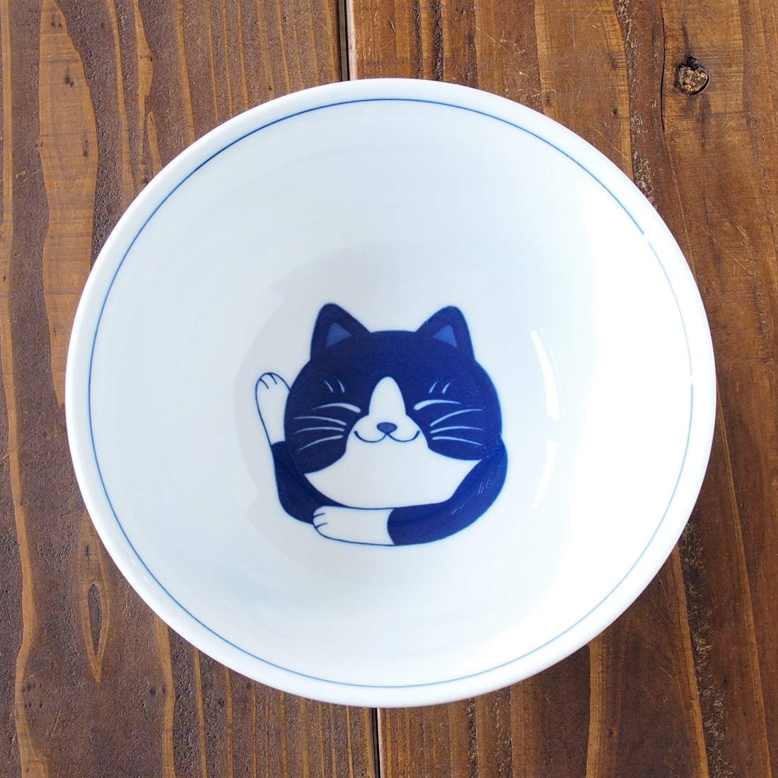 Japanese Cute Cat Design 7.48 Inches Soup Ramen Noodle or Serving Bowl Hachiware from Japan