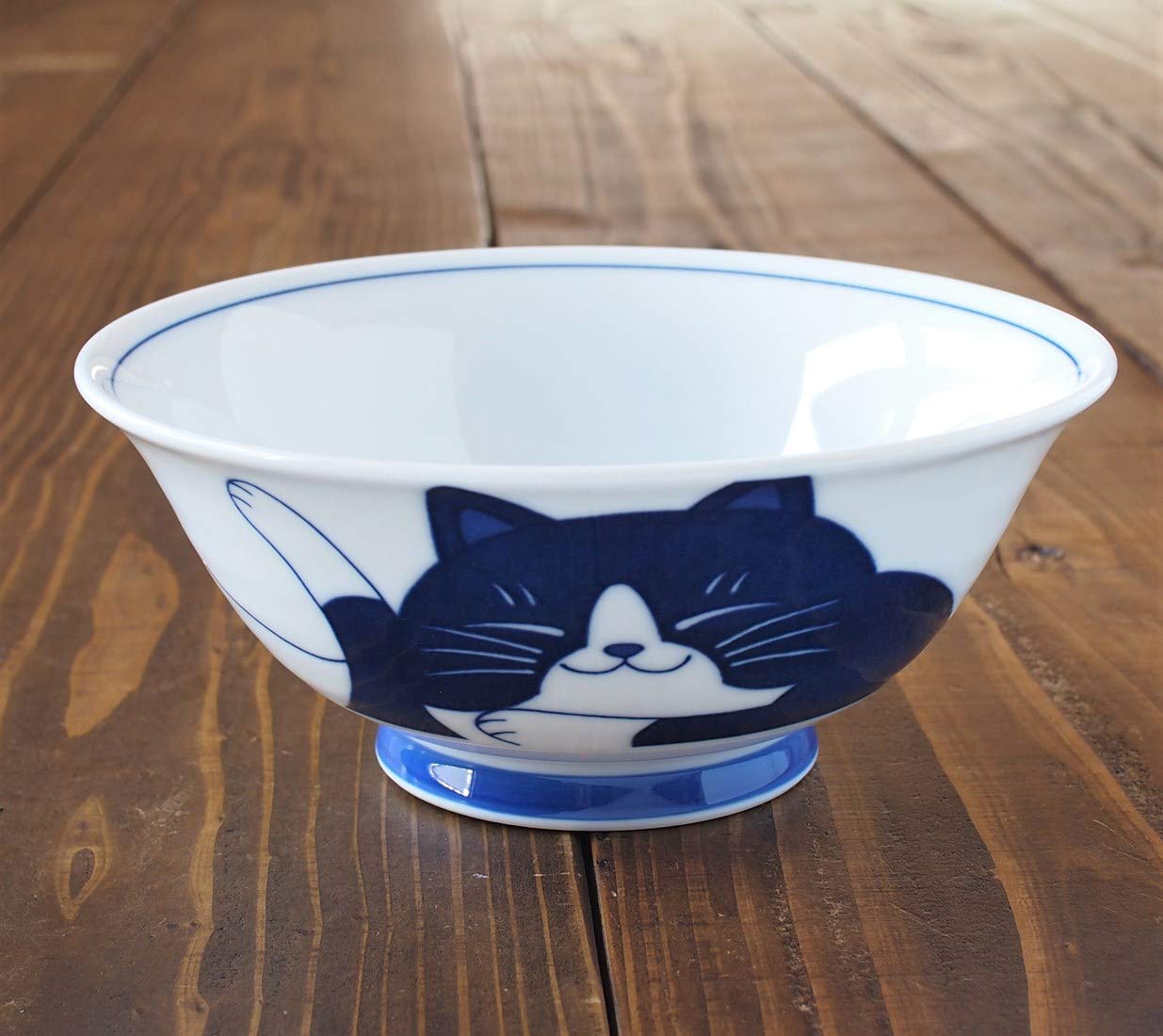 Japanese Cute Cat Design 7.48 Inches Soup Ramen Noodle or Serving Bowl Hachiware from Japan