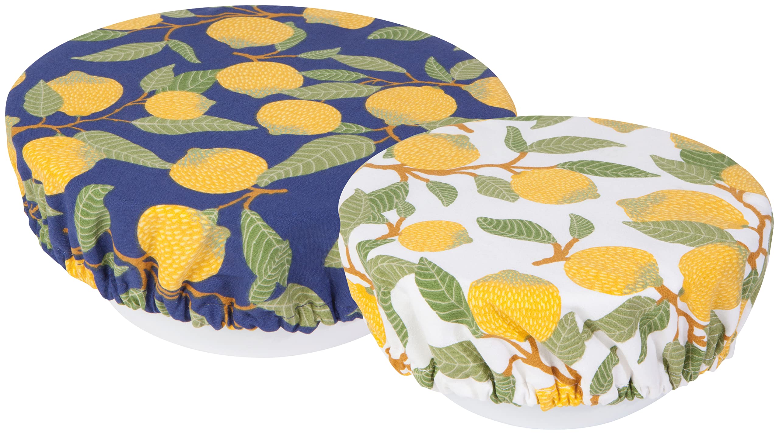 Now Designs Lemons Save It Reusable Cotton Bowl Covers 7.5 and 9.25 inch, Set of 2