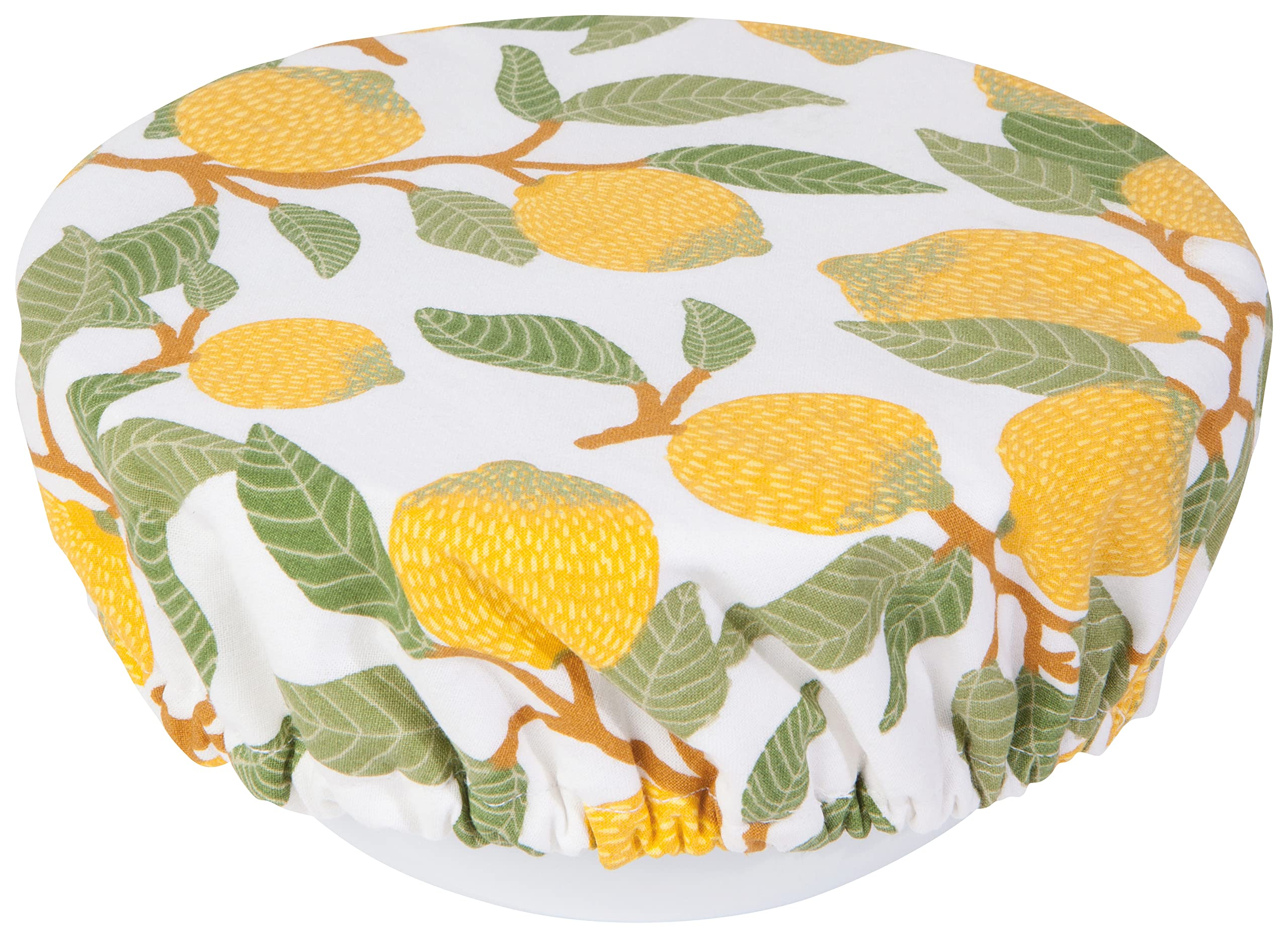 Now Designs Lemons Save It Reusable Cotton Bowl Covers 7.5 and 9.25 inch, Set of 2