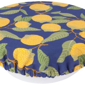 Now Designs Lemons Save It Reusable Cotton Bowl Covers 7.5 and 9.25 inch, Set of 2