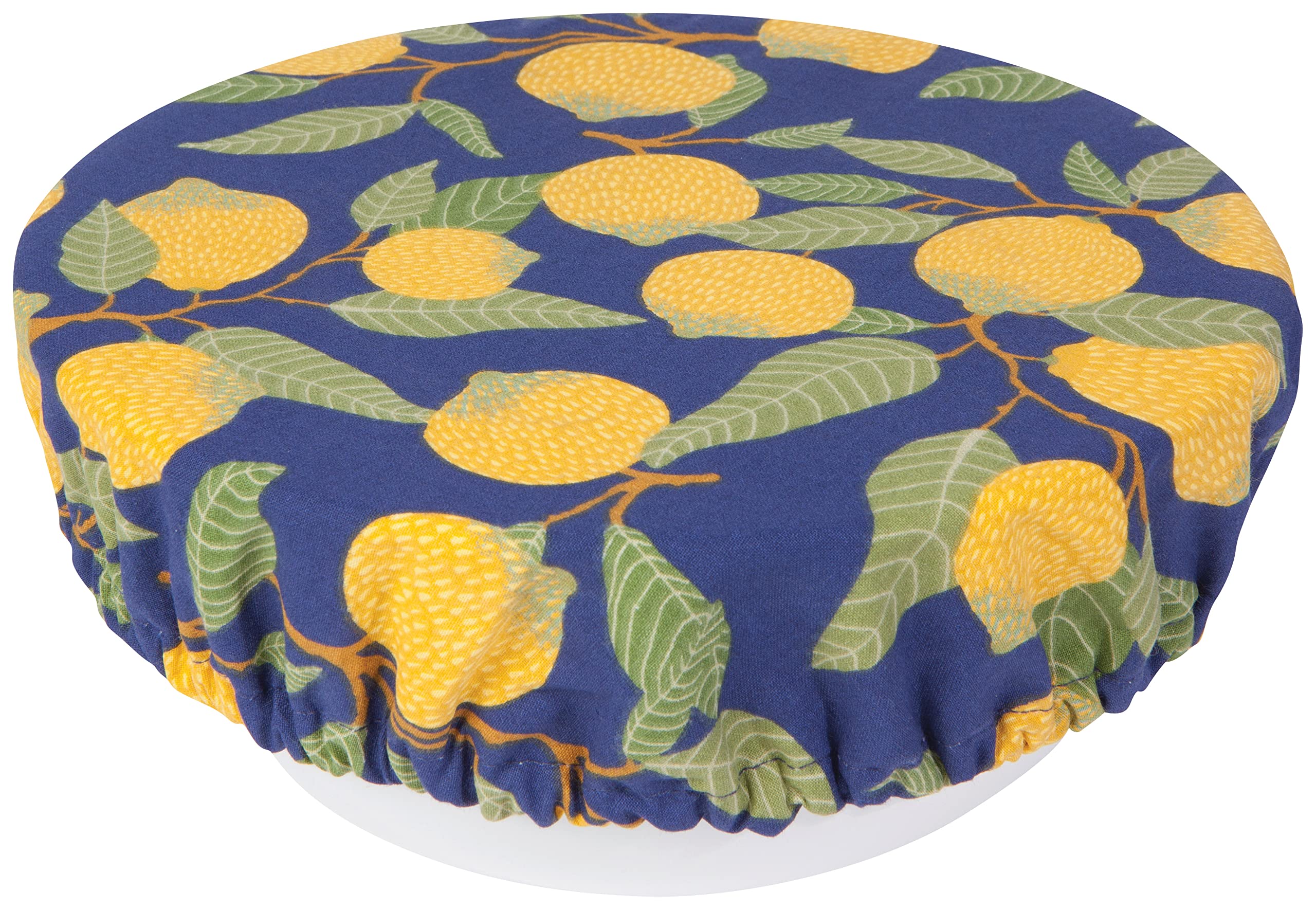 Now Designs Lemons Save It Reusable Cotton Bowl Covers 7.5 and 9.25 inch, Set of 2