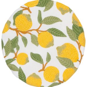 Now Designs Lemons Save It Reusable Cotton Bowl Covers 7.5 and 9.25 inch, Set of 2