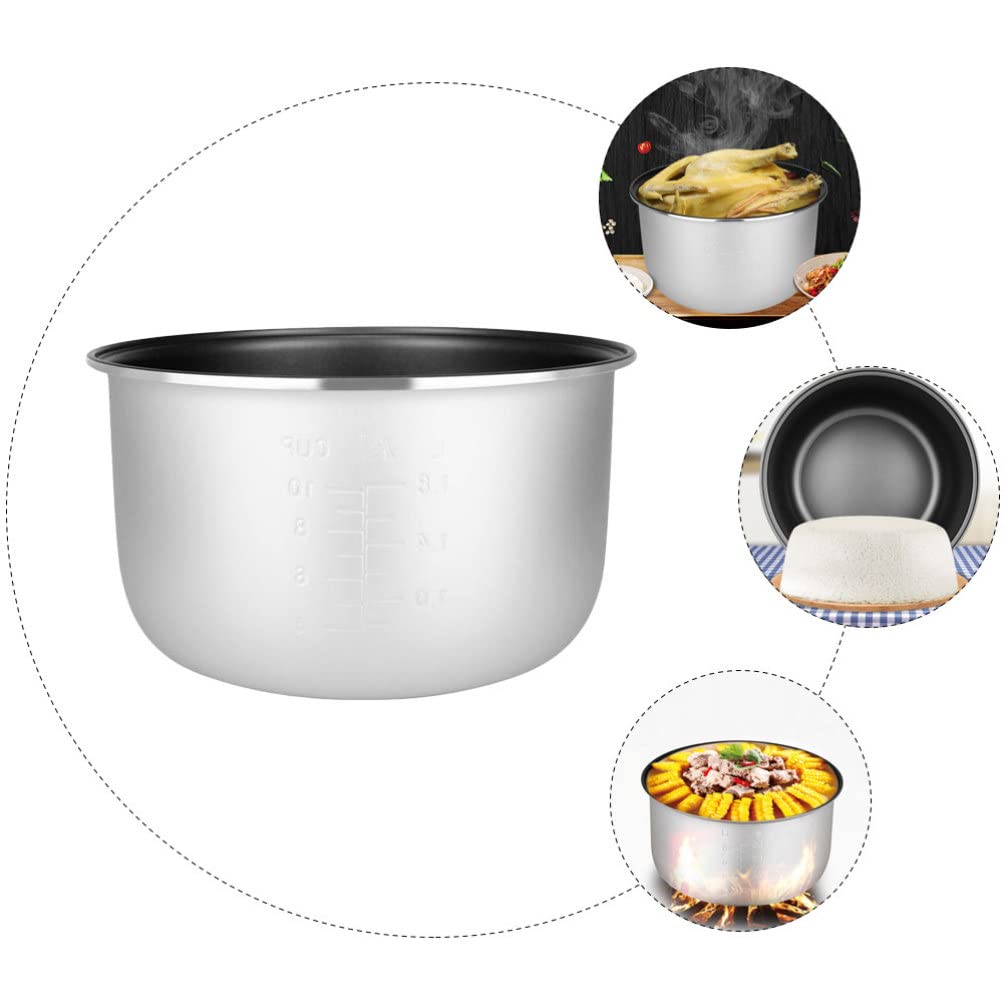 Rice Cooker Inner Pot Replacement Metal Cake Pan Cupcake Mold Pie Mold Baking Mold Kitchen Bakeware for Rice Cake Bread Muffin 3L