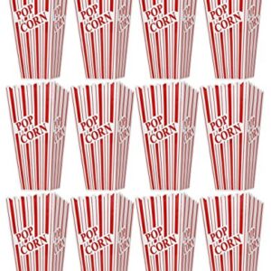 Set of 12 Popcorn Plastic Container Box Tub Bowl 7-3/4" x 3-3/4" x 3-3/4" - Presentation Is Everything