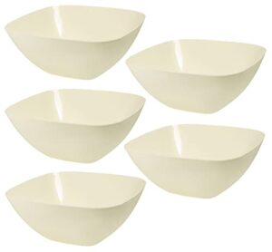 arno serving bowls plastic stackable unbreakable salad cereal soup snack fruit 36 oz 4.5 cup (set of 5) bpa free