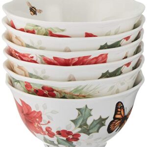 Lenox 880092 Butterfly Meadow Holiday 6-Piece Rice Bowl Set