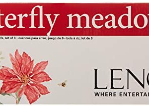 Lenox 880092 Butterfly Meadow Holiday 6-Piece Rice Bowl Set