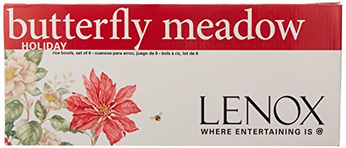 Lenox 880092 Butterfly Meadow Holiday 6-Piece Rice Bowl Set