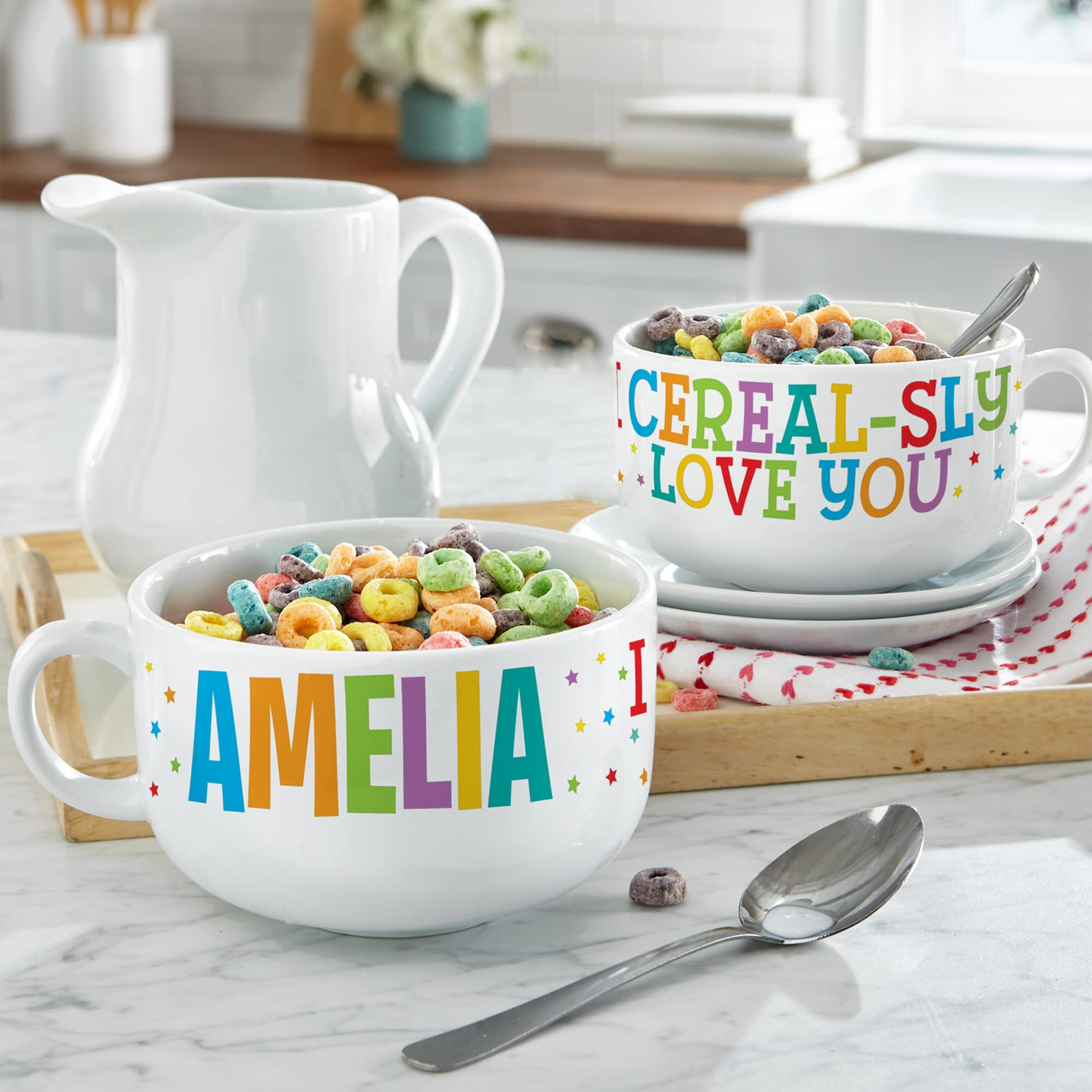 Let's Make Memories Personalized I Cereal-sly Love You Oversized Bowl - For Dad - For Him - For Her