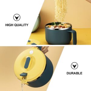 Veemoon Round Lunch Containers, 2 pieces instant noodles bowl with lid ramen cooker portable microwave Noodle Bowl with