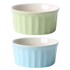 hemoton ceramic baking tool 2pcs souffle baking bowl baking cup baking tool ceramic dessert bowl ceramic baking bowl storage bowl pudding cup caramel ceramics ceramic baking cup