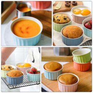 Hemoton Ceramic Baking Tool 2pcs Souffle Baking Bowl Baking Cup Baking Tool Ceramic Dessert Bowl Ceramic Baking Bowl Storage Bowl Pudding Cup Caramel Ceramics Ceramic Baking Cup