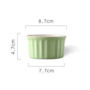 Hemoton Ceramic Baking Tool 2pcs Souffle Baking Bowl Baking Cup Baking Tool Ceramic Dessert Bowl Ceramic Baking Bowl Storage Bowl Pudding Cup Caramel Ceramics Ceramic Baking Cup