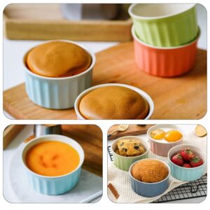 Hemoton Ceramic Baking Tool 2pcs Souffle Baking Bowl Baking Cup Baking Tool Ceramic Dessert Bowl Ceramic Baking Bowl Storage Bowl Pudding Cup Caramel Ceramics Ceramic Baking Cup