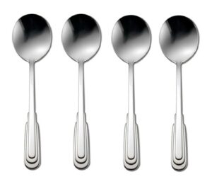 oneida cityscape round bowl/cream soup spoon, set of 4