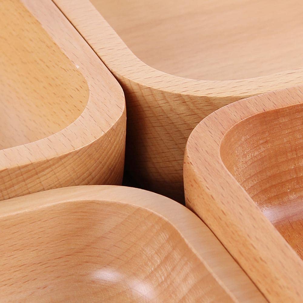 Sizikato Wooden Square Nut Bowl, 7-Inch Snack Bowl for Living Room