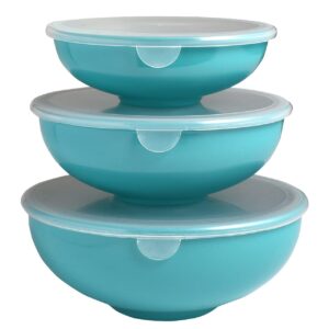 Hutzler Elliptical Set prep bowls, 2 oz, 4 oz, 8 oz, Turquoise, 3580