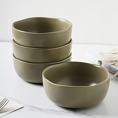 Stone Lain Stoneware Dish Set, 4 Bowls, Tom - Olive