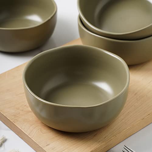 Stone Lain Stoneware Dish Set, 4 Bowls, Tom - Olive