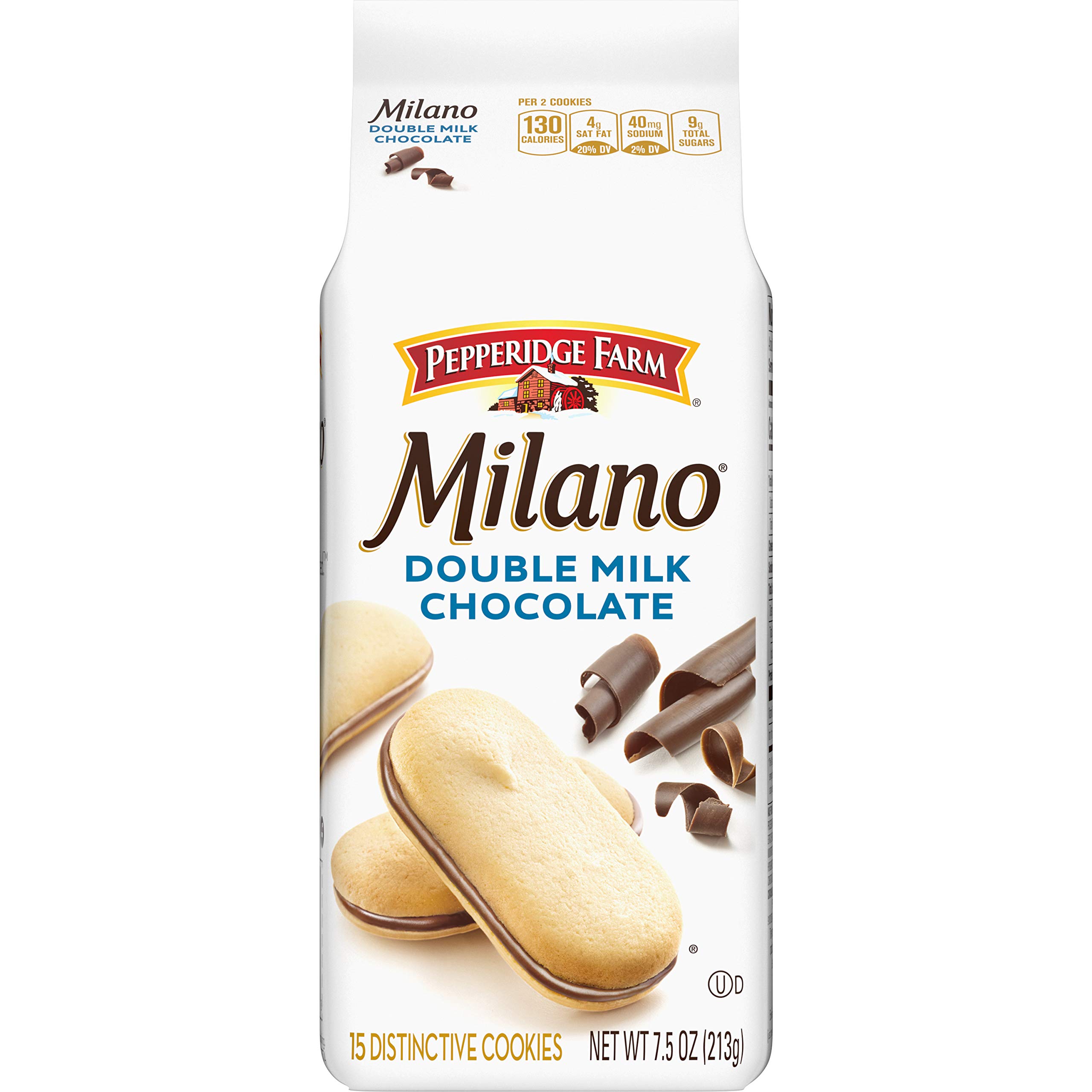 Pepperidge Farm Double Milk Chocolate Milano Cookies 7.5 oz Bag, 6 Bags