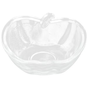 luozzy 2pcs glass bowl apple shape salad glass containers food serving bowls clear dessert fruit bowls for ice cream miso soup kitchen supplies