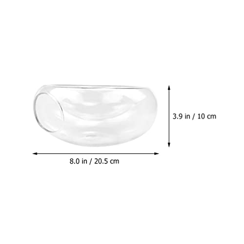 PATKAW Insulated Bowl Cold Dip Bowl 20.5X20.5CM Glass Bowls Iced Up Salad Bowl Chilled Serving Dish with Ice Chamber Iced Dip- On- Ice Serving Bowl Dry Ice Salad Bowl for Hotel, Party Glass Bowls