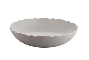 alessi mw72/38 wg dressed en plein air salad bowl in melamine with relief decoration, warm grey.