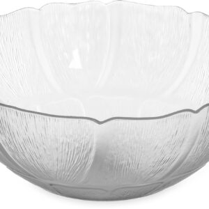 Carlisle FoodService Products Petal Mist Plastic Bowl, 9 Inch Diameter for Catering, Buffets, Restaurants, Polycarbonate (Pc), 2.4 Quarts, Clear, (Pack of 12)