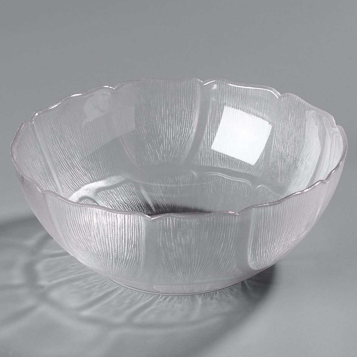 Carlisle FoodService Products Petal Mist Plastic Bowl, 9 Inch Diameter for Catering, Buffets, Restaurants, Polycarbonate (Pc), 2.4 Quarts, Clear, (Pack of 12)