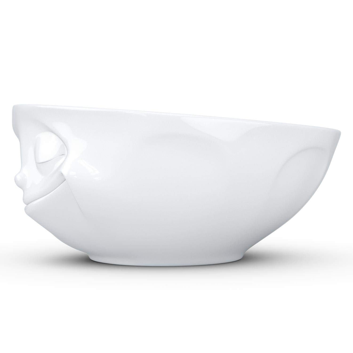 FIFTYEIGHT PRODUCTS TASSEN Porcelain Bowl, Happy Face Edition, 11 oz. White (Single Bowl) Medium Bowl for Soup Cereal