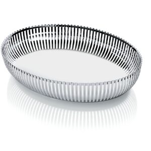 Alessi Oval Basket in 18/10 Stainless Steel Mirror Polished, Silver