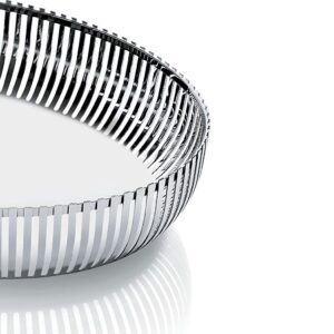 Alessi Oval Basket in 18/10 Stainless Steel Mirror Polished, Silver