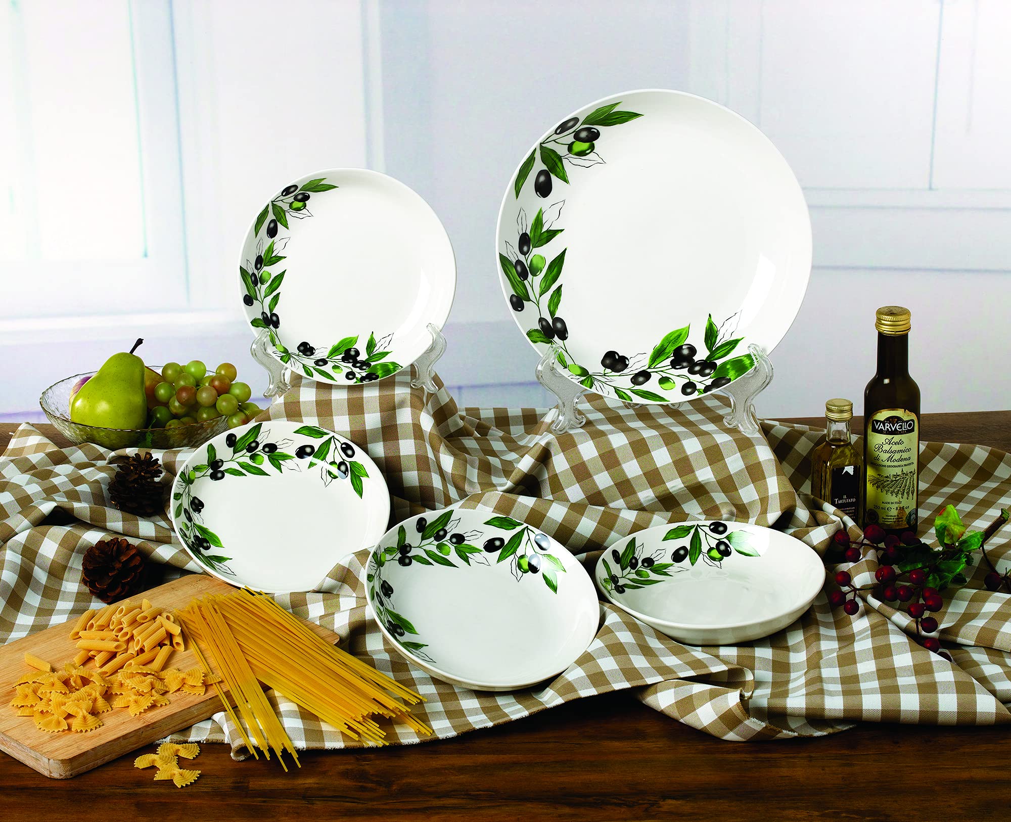 Lorren Home Trends Olive Pasta Set, Multicolor