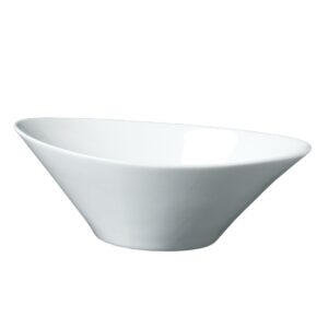 fortessa fortaluxe superwhite vitrified china dinnerware, 8-inch oval serving bowl, set of 6