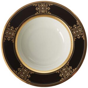 noritake evening majesty soup/cereal bowl black 11 oz