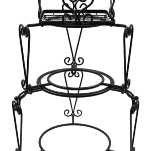 Tablecraft Farmhouse Collection 3-Piece Stackable Buffet Server ,, Black