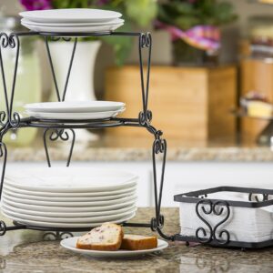 Tablecraft Farmhouse Collection 3-Piece Stackable Buffet Server ,, Black