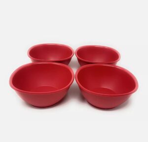 tupperware legacy pinch cereal rice bowl set chili red