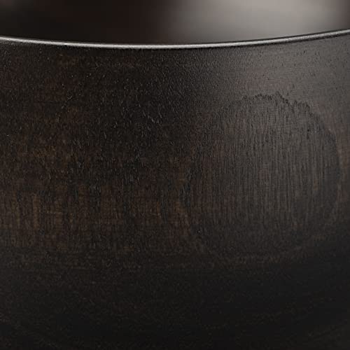 Yamanaka Lacquerware Shirasagi Woodworking Soup Bowl, Shirasagi Bowl, S, Approx. 3.9 inches (10 cm), Cherry Blossom, Jet Black, Made in Japan