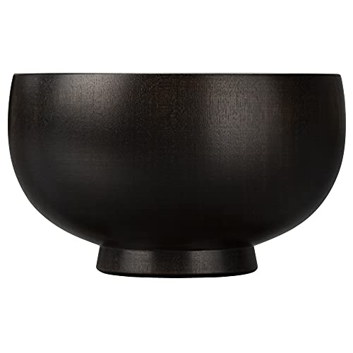 Yamanaka Lacquerware Shirasagi Woodworking Soup Bowl, Shirasagi Bowl, S, Approx. 3.9 inches (10 cm), Cherry Blossom, Jet Black, Made in Japan