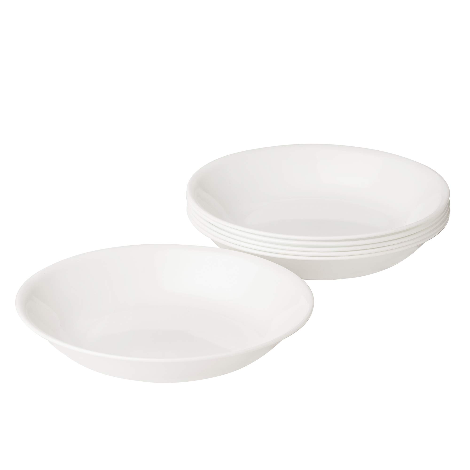 Corelle Winter Frost White 6-3/4-Inch Plate Set (6-Piece) & Winter Frost White 20-Ounce Bowl Set, 6 count (Pack of 1)