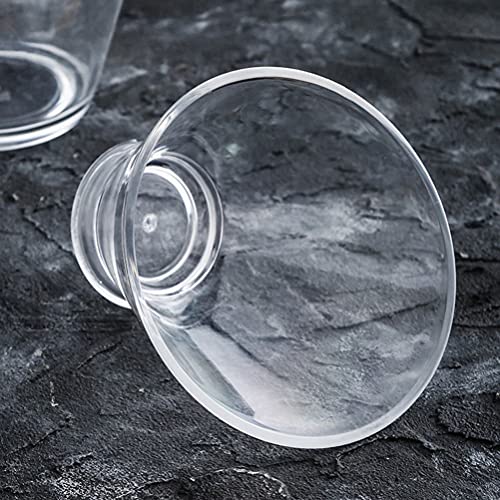 DOITOOL Mixing Bowl slant bowls cut glass bowls clear glass cooking bowls dessert fruit serving bowls glass terrarium candy jar for mixer bowl kitchen 14mm bowl (16. 5cm) Cereal Bowl