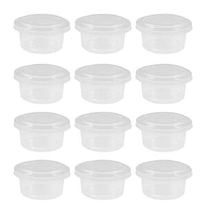 Healthcom 100 Packs 6 Oz 180ml Clear Plastic Ice Cream Dessert Cup Sundae Cups with Lid 100 Sets Disposable Salad Cup Pudding Jelly Sauce Yogurt Dessert Cup Serving Bowls for Party Favor Wedding