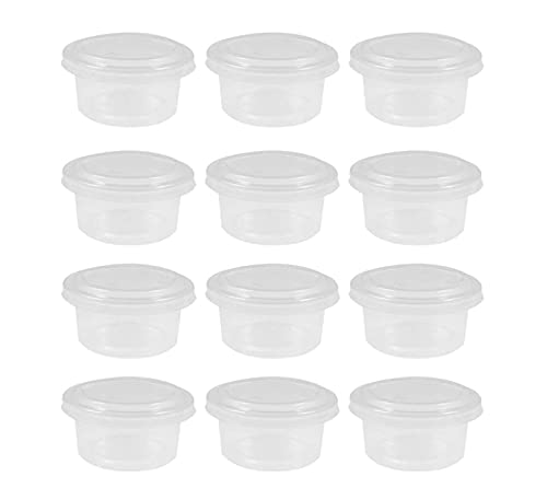 Healthcom 100 Packs 6 Oz 180ml Clear Plastic Ice Cream Dessert Cup Sundae Cups with Lid 100 Sets Disposable Salad Cup Pudding Jelly Sauce Yogurt Dessert Cup Serving Bowls for Party Favor Wedding