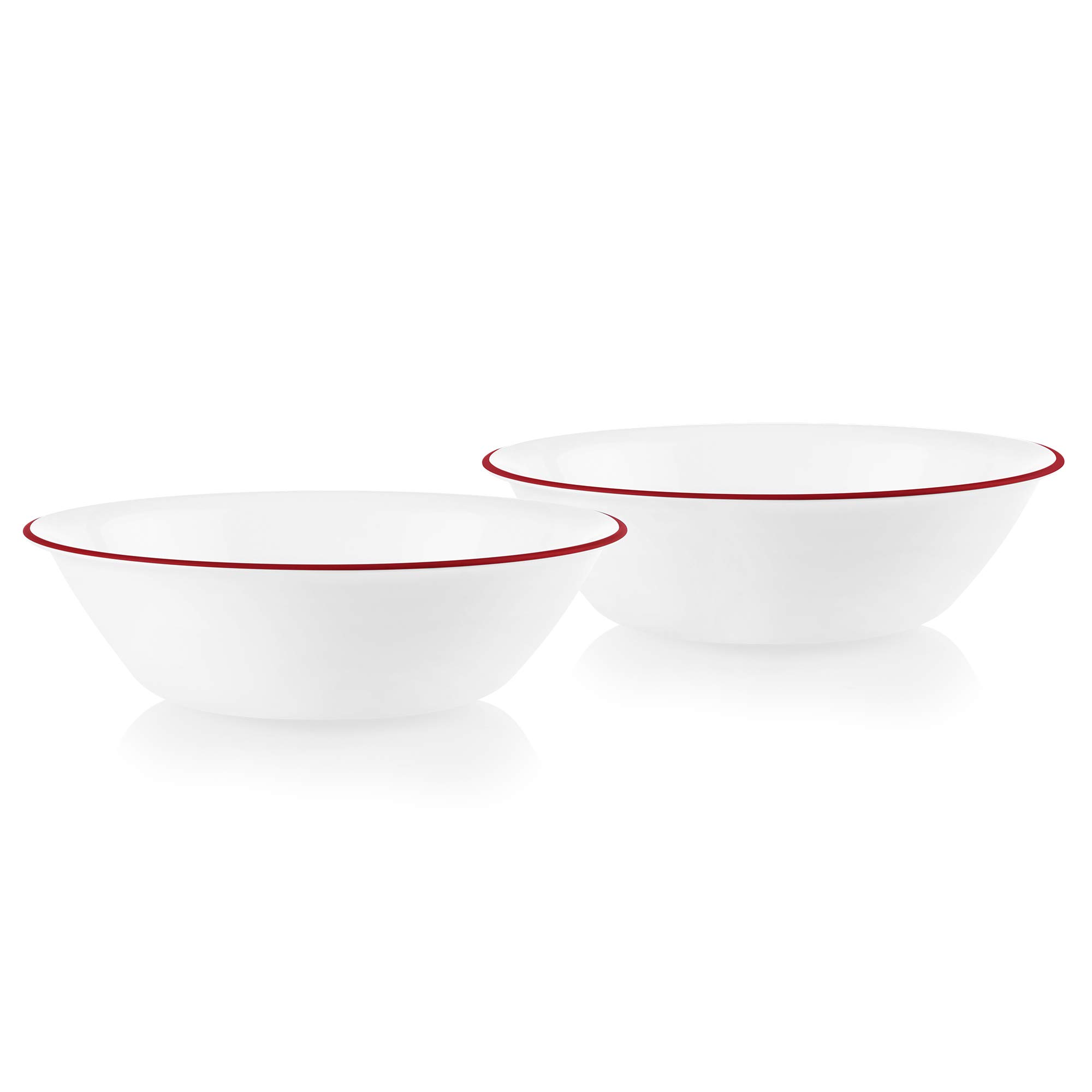 Corelle Style Chip Resistant 2qt (1.9L) Rimmed Bowl Red 2-Pack