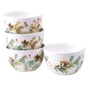 certified international christmas story 22 oz. ice cream/dessert bowls, set of 4